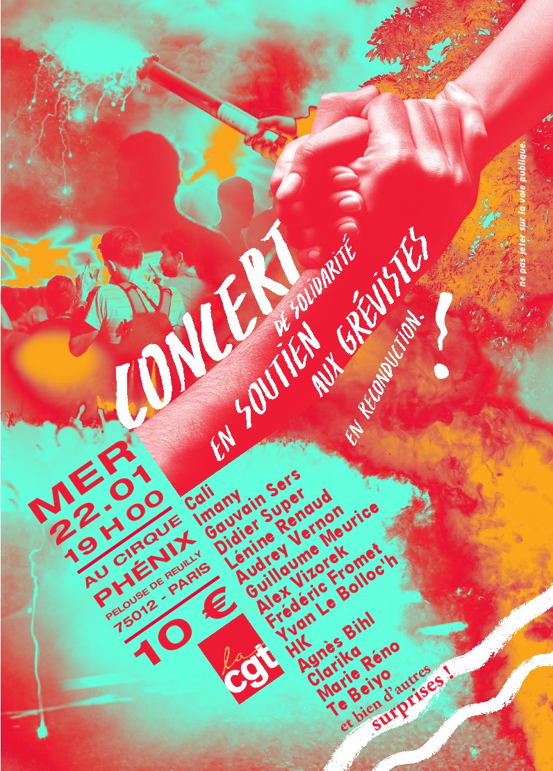 Flyer Concert CGT de solidarité en soutien aux grévistes | Tractothèque